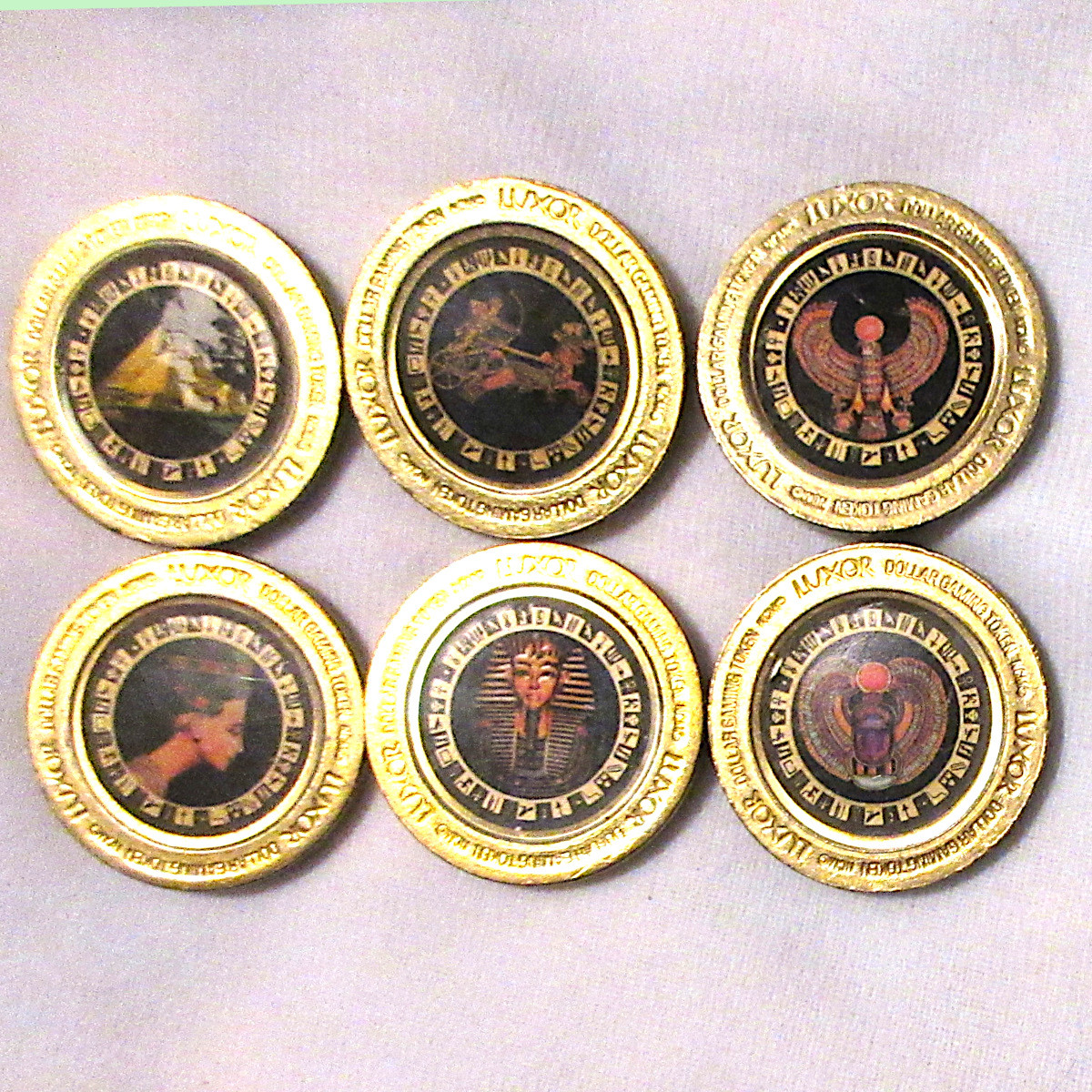 Luxor Hotel/Casino Collectible Tokens - Set of 6 , Shop Las Vegas ...